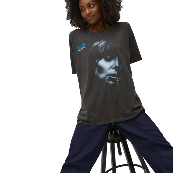 Daydreamer | Tops | Daydreamer Joni Mitchell Blue Merch Tee In Black ...